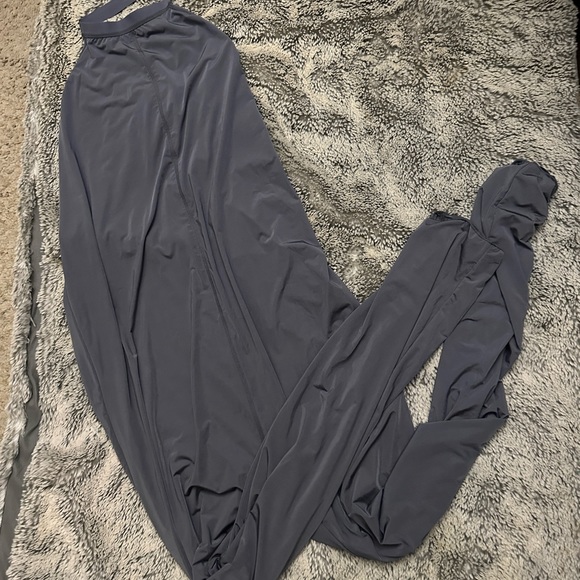 Skims Pants And Jumpsuits Skims Jelly Sheer Full Bodysuit Steel Blue